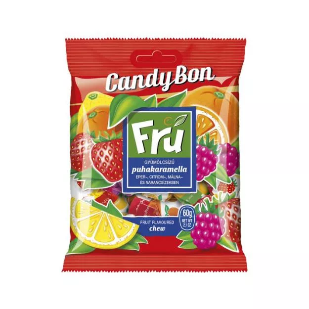 CANDY BON FRU PUHAKARAMELLA EPER-MÁLNA 60G - Enger Market